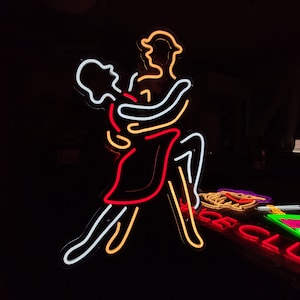 Dancers Neon Sign, Ballroom Dancing Neon Light, Dance Studio Led Light ...