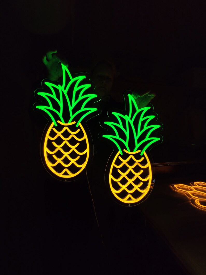 Fruit Neon Sign Pineapple Neon Sign Ananas Light Sign - Etsy