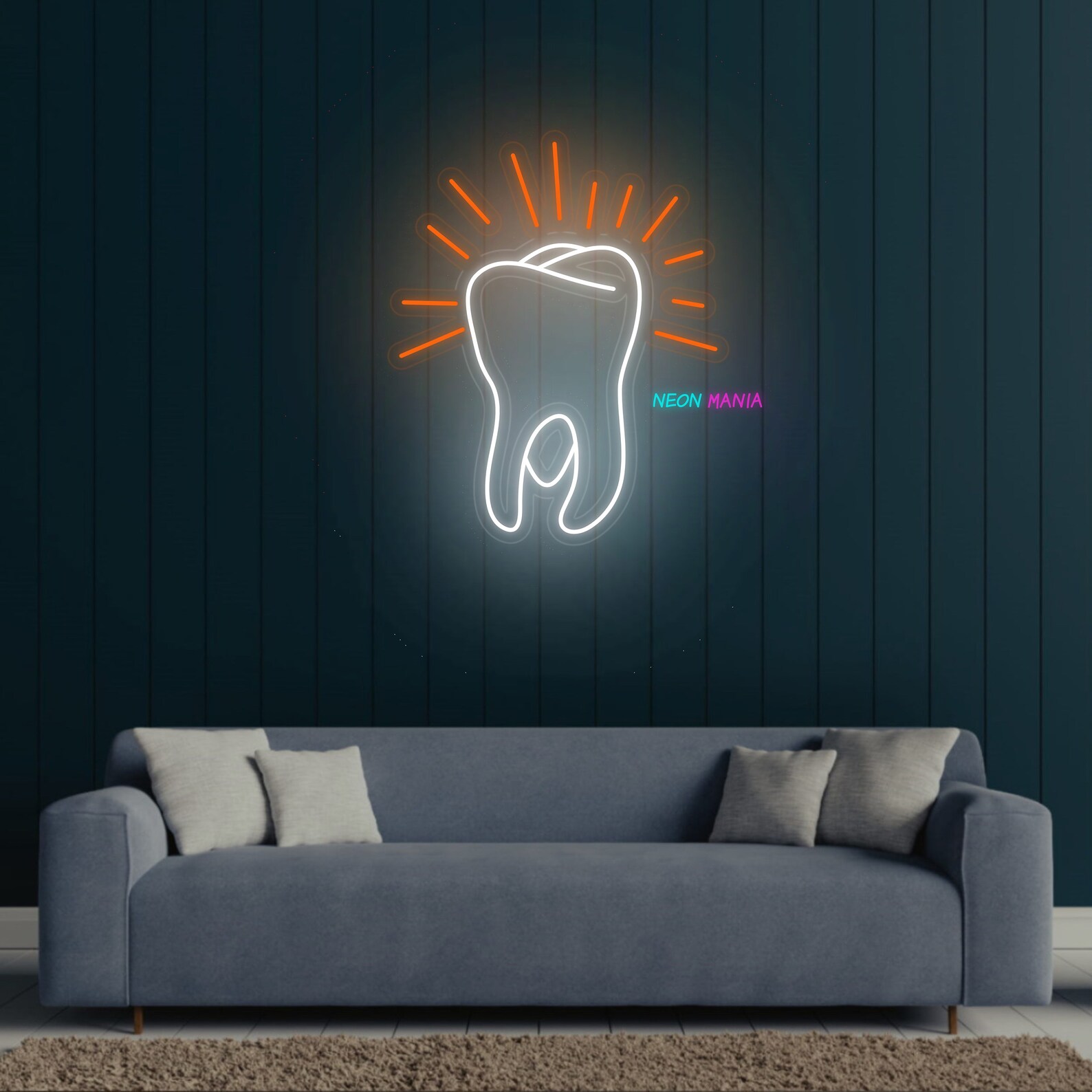 Tooth Neon Sign Shining Tooth Led Neon Medicine Led Light - Etsy
