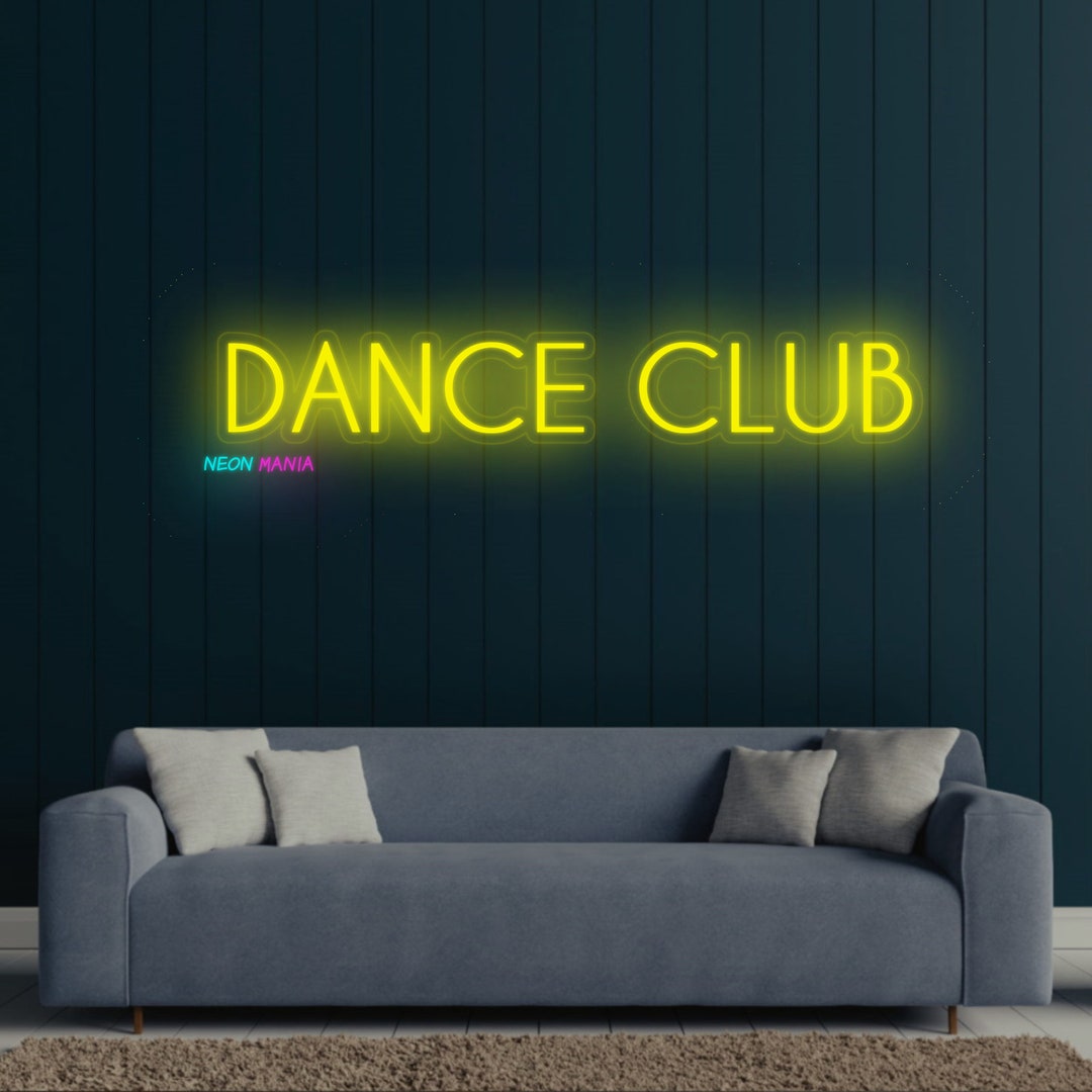 Dance Club Neon Sign, Dance Club Neon Led Light Sign, Dance Club Led ...