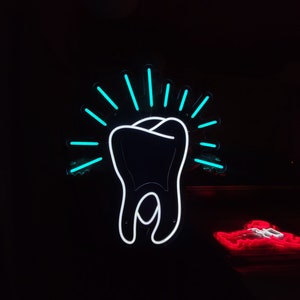 Tooth Neon Sign, Shining Tooth Led Neon, Medicine Led Light, Dentist ...