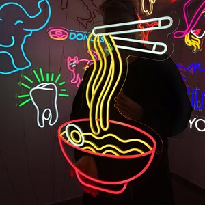 Noodles Neon Sign, Chinese Food Led Light, Egg Noodles Led Neon, Noodle ...