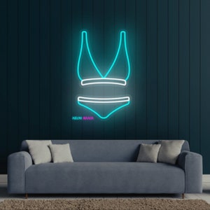 Swimsuit Neon Sign, Woman Swimsuit Led, Bather Neon Sign, Bathing ...