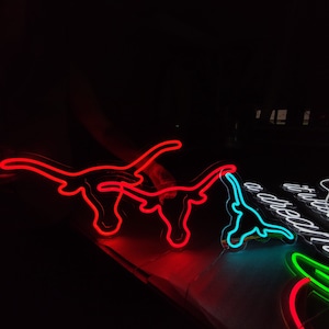 Longhorn Bull Neon Sign, Bull Head Led Neon, Longhorn Head Skull Light ...