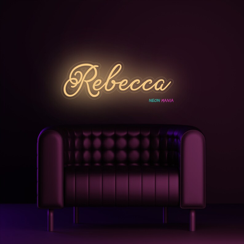 Rebecca Neon Sign Rebecca Led Neon Sign Custom Name Neon - Etsy