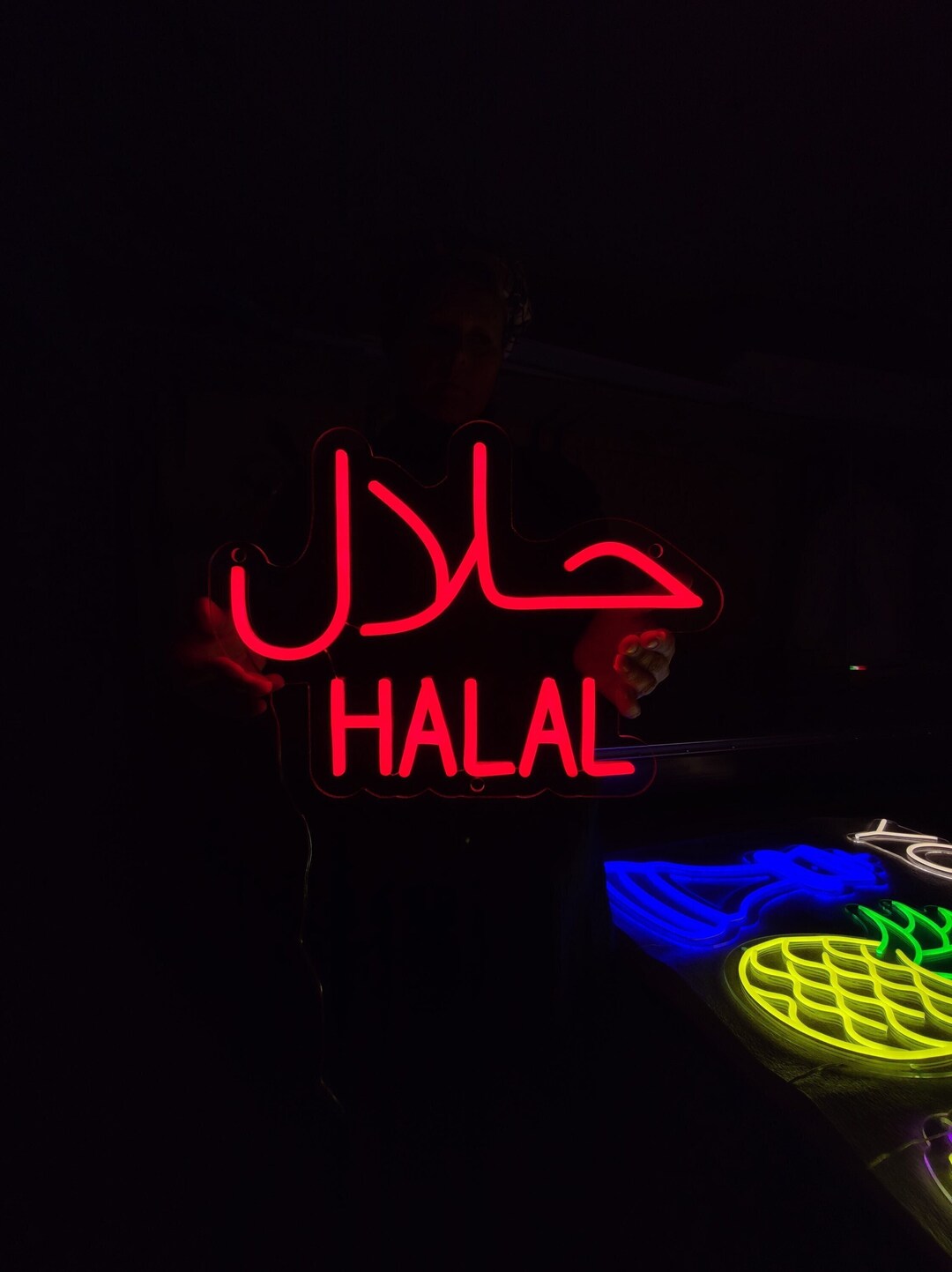 Halal Neon Sign, Halal Food Led Light, Halal Meat Neon Lights, Islam ...