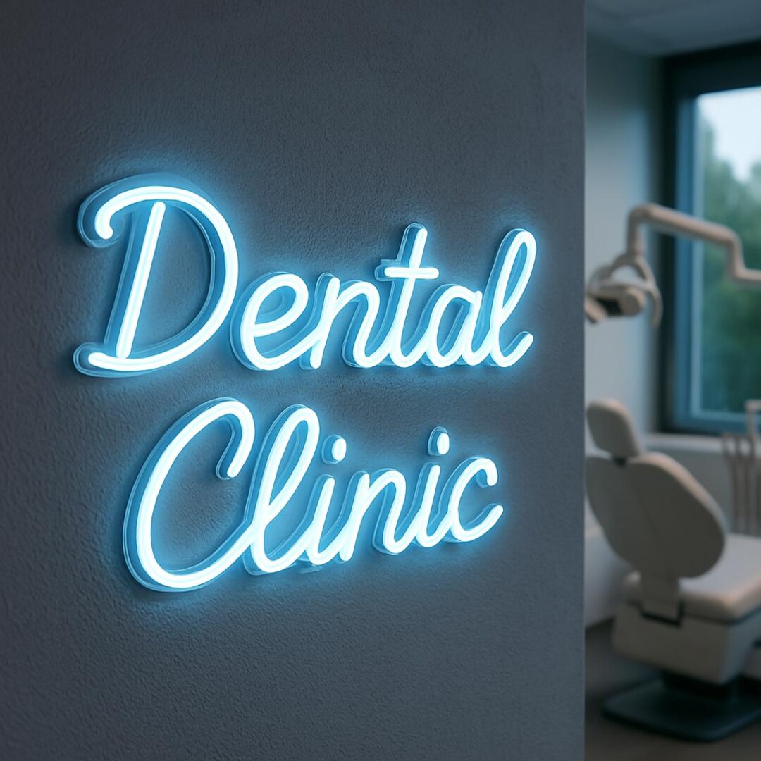Neon Dentistry Sign. Toothbrush, Toothbrush Paste, Keep Smiling, Clinic ...