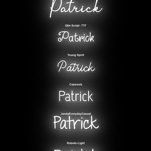 Patrick Name Neon Sign, Patrick Led Neon Sign, Custom Name Neon Sign ...