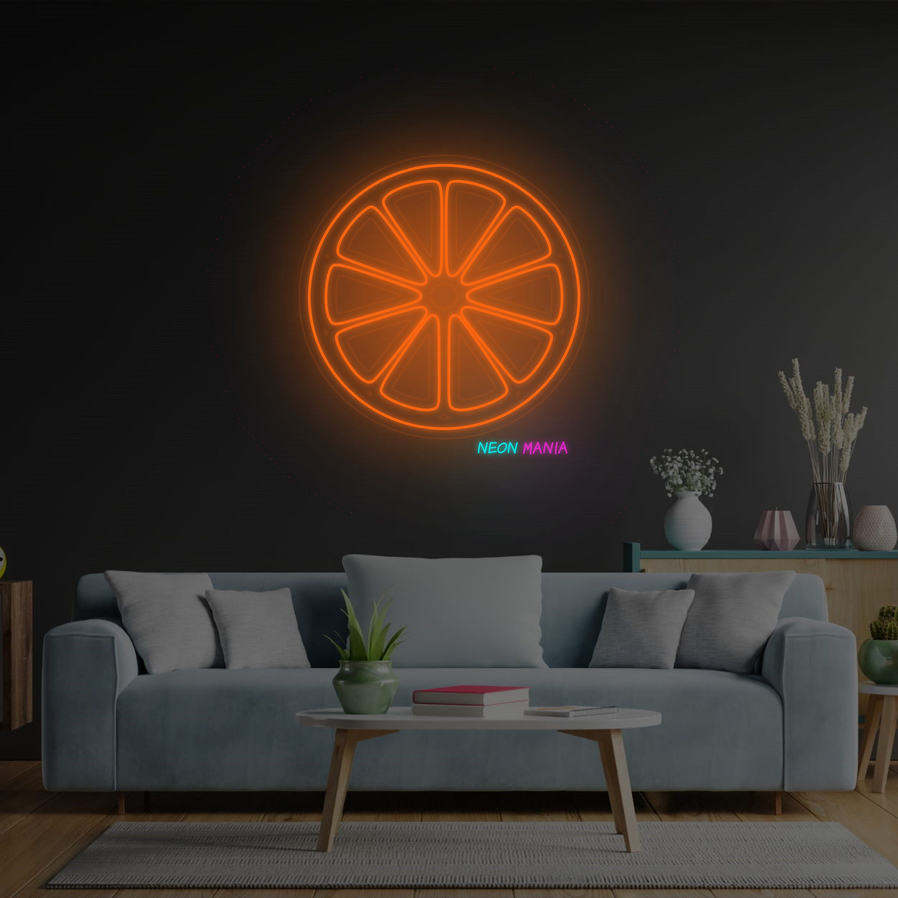Orange Neon Sign, Lemon Led Sign, Tangerine Neon Light, Custom Fruit ...