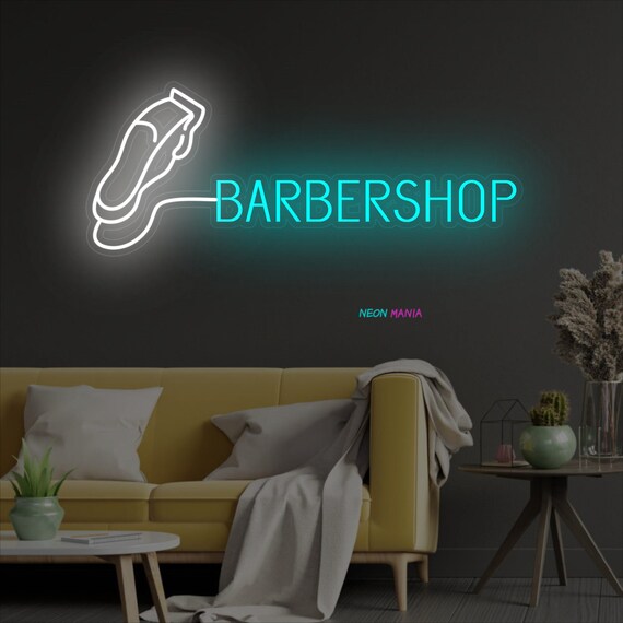 Barbershop Neon Sign Beard Trimmer Led Neon Barber Salon Led | Etsy