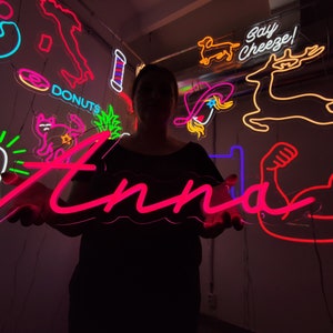 Anna Name Neon Sign, Anna Led Neon Sign, Custom Name Neon Sign, Kids ...