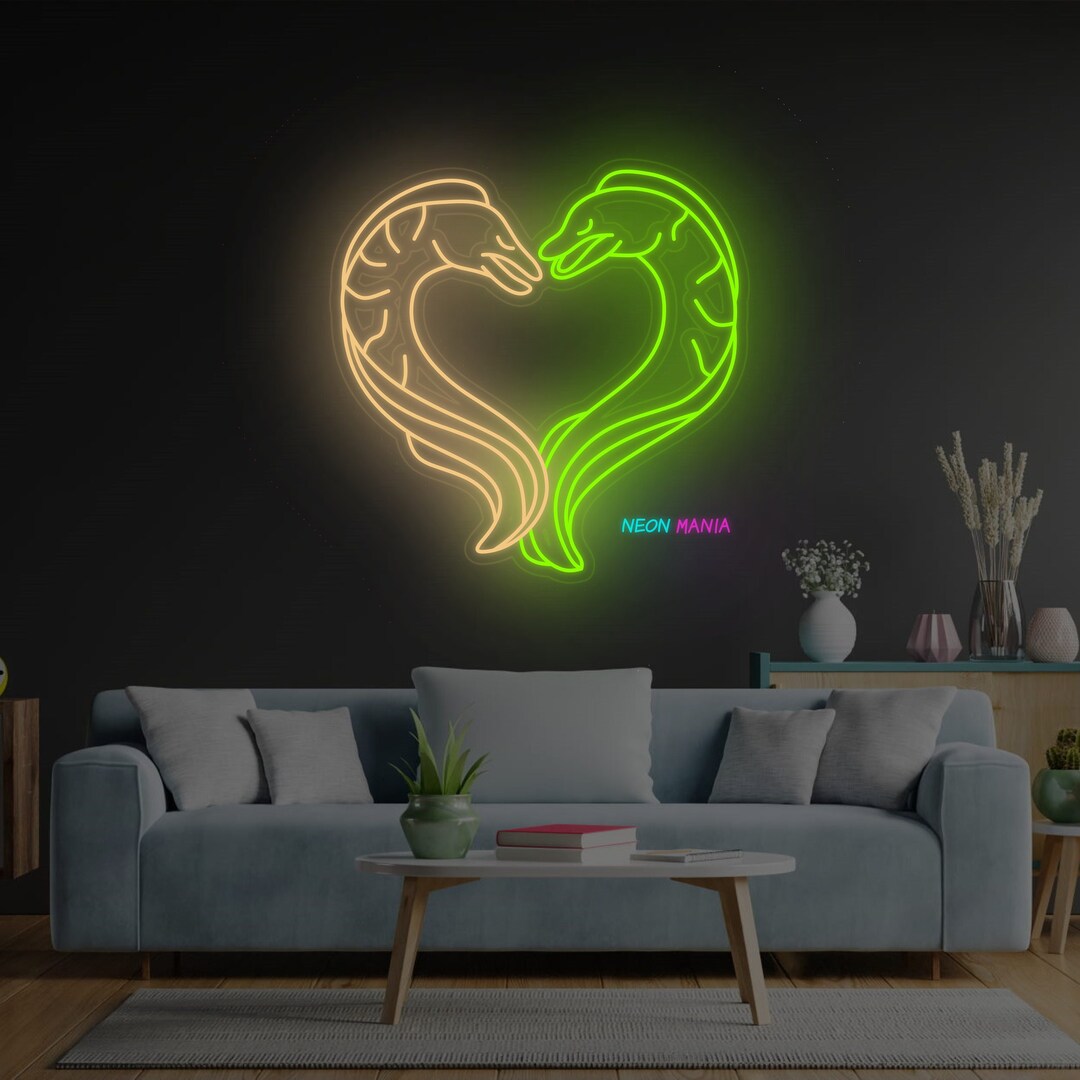 Moray Eel Neon Sign: Light up Your Home With an Ocean Wonder - Etsy