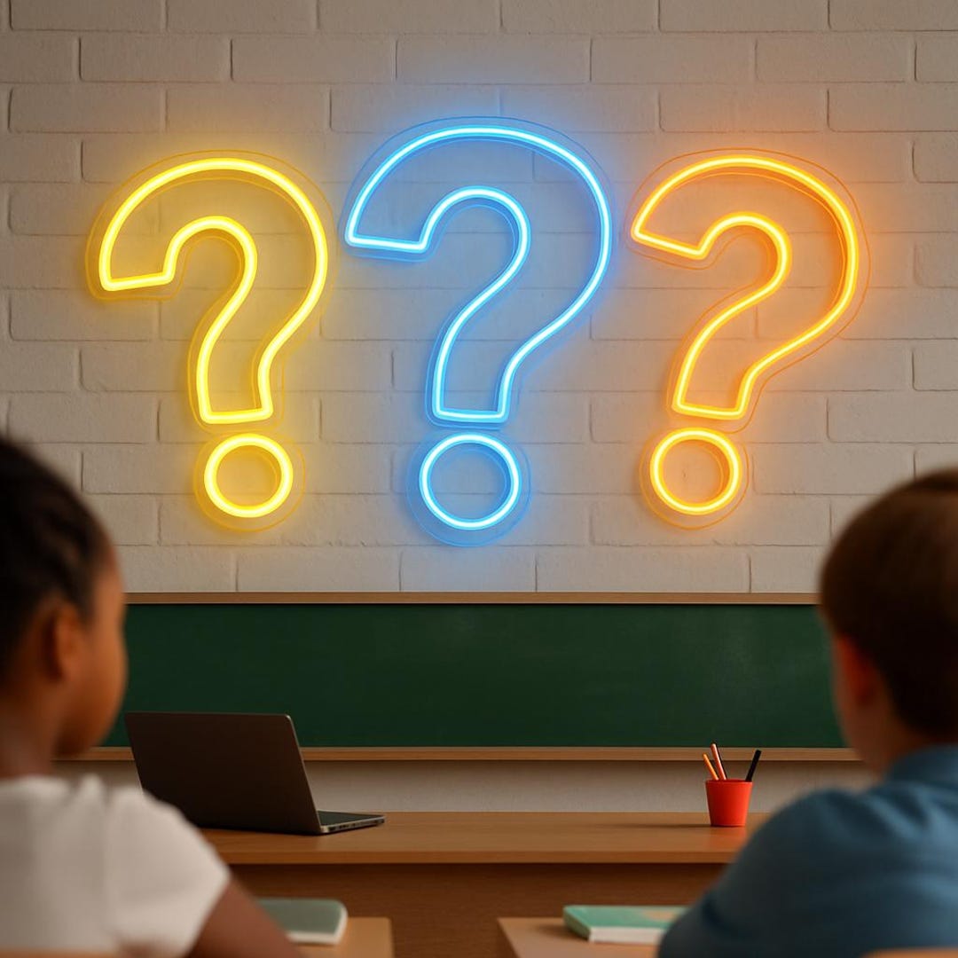 Question Mark Neon Sign. Brainstorming Neon Sign. School LED Decor. - Etsy