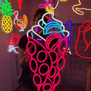 Bubble Waffle Neon Sign, Hong Kong Street Food Led Sign, Puffle Waffles ...