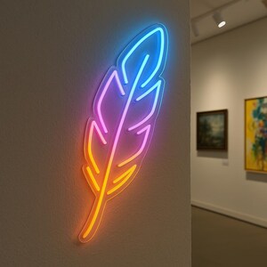 Custom Neon Sign for Art Galleries. Palette and Brush Art, Color, Dove ...