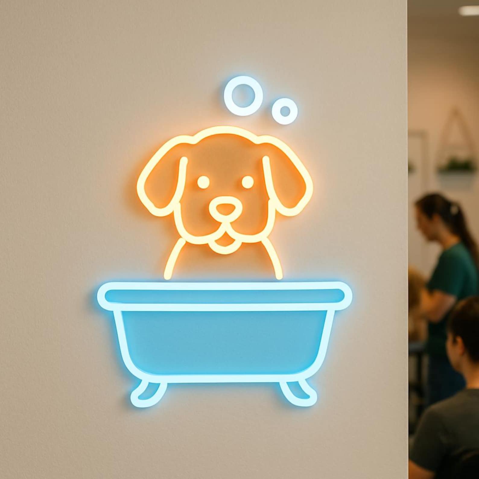 Pet Grooming Neon Sign. Grooming Salons Light. Veterinary Clinics Led ...