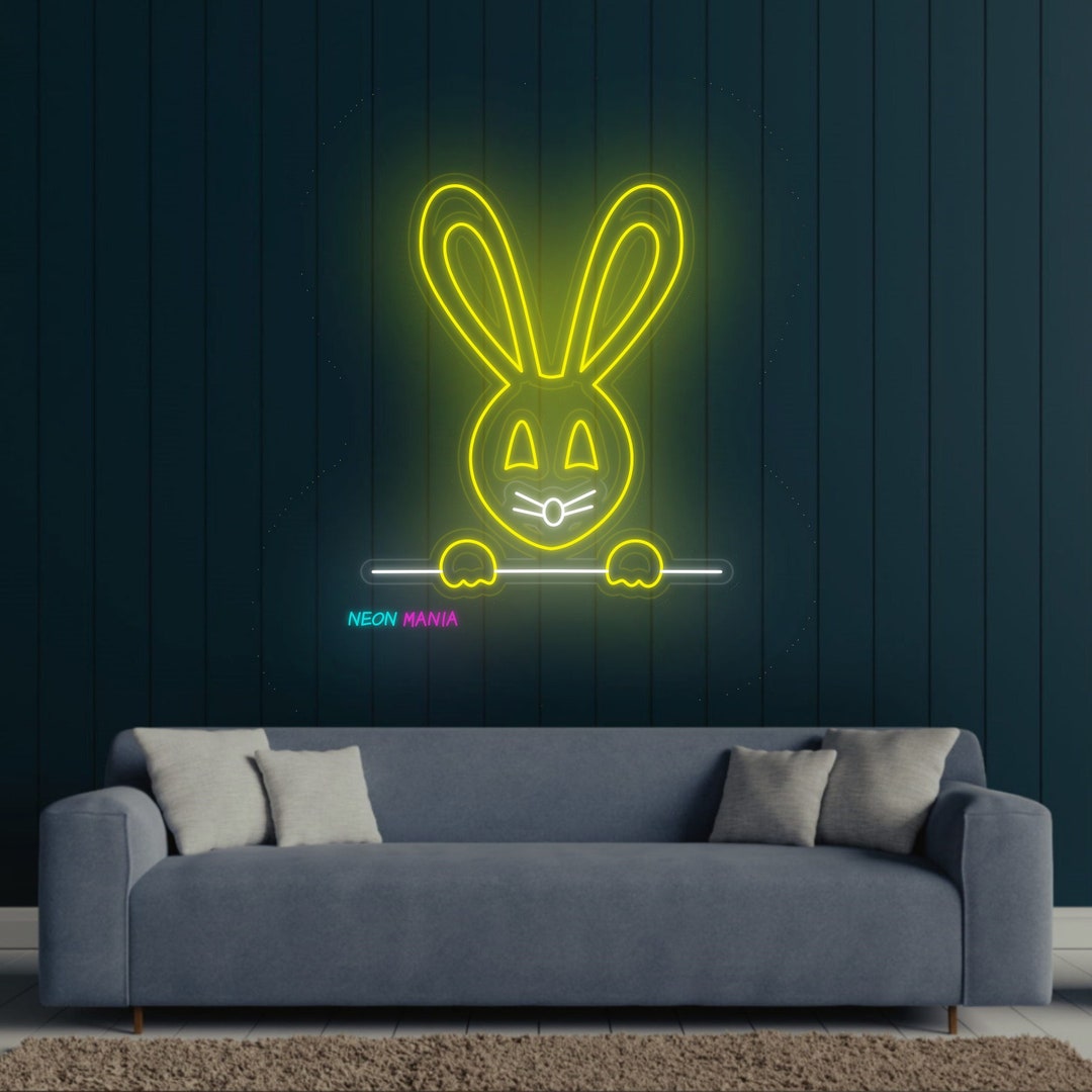 Bunny Neon Sign, Rabbit Neon Light, Easter Bunny Led Light, Custom ...