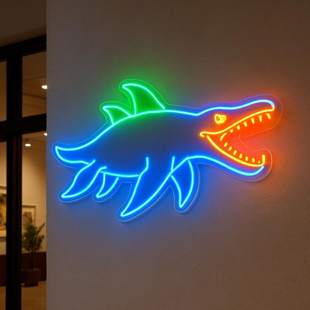 Types of Dinosaurs Neon Sign. Led Sign Museum. Paleontologist Gift Idea ...