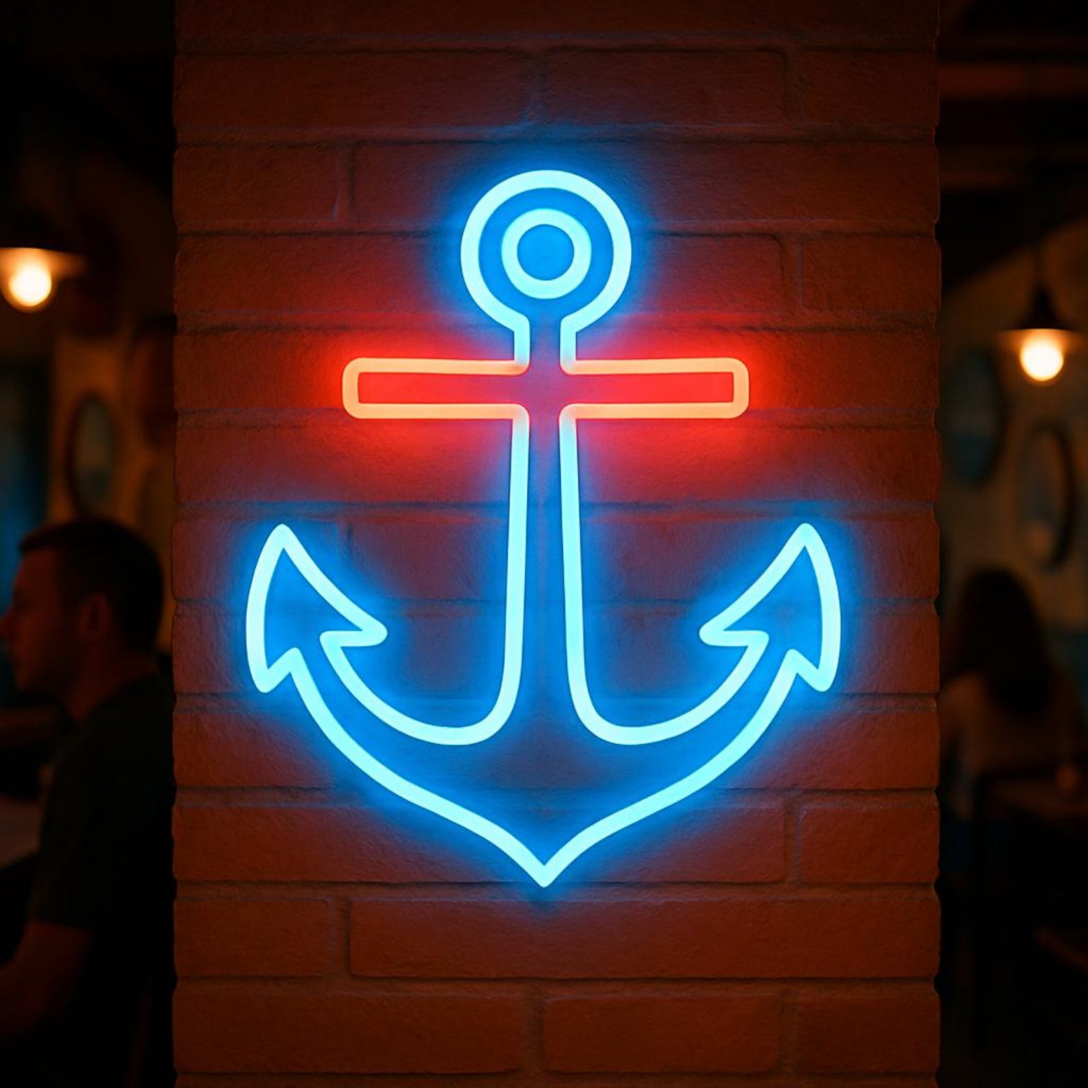 Anchor Neon Sign: the Perfect Sign for Ocean Lovers. Ahoy Led Neon Sign ...