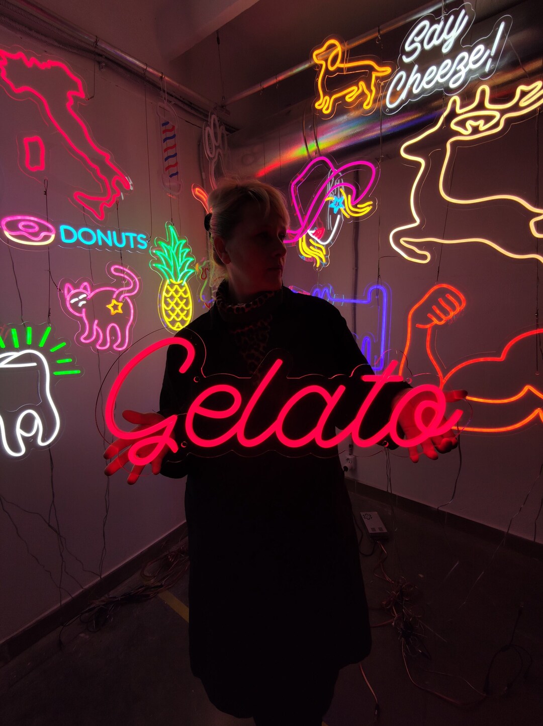 Gelato Neon Sign, Ice Cream Shop Led Neon, Italian Ice Cream Led Light ...