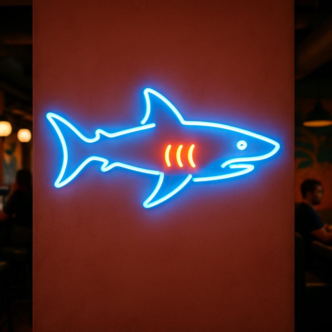 Tiger Shark Neon Sign, Sand Tiger Shark Led Sign, Ground Shark Light ...