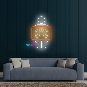 X-ray of the Lungs Neon Sign, X-ray Led Neon Light, Lungs Light up Sign ...