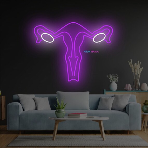 Uterus Neon Sign Womanhood Led Neon Light Woman's Body - Etsy