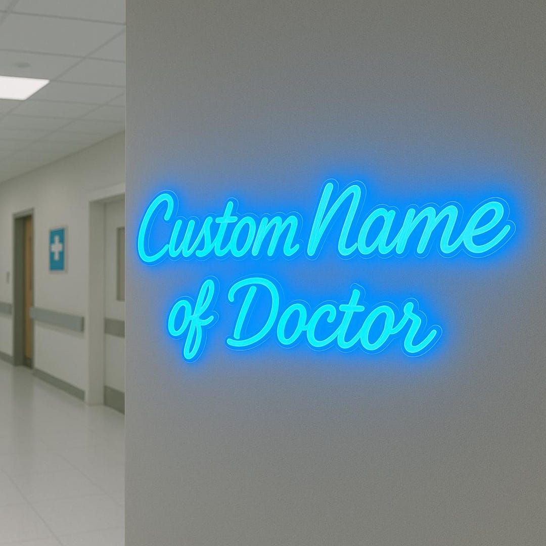 Custom Doctor Name Neon Sign. Medical Led Sign. Doctor Gift Idea ...