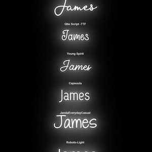 James Neon Sign, James Led Neon Sign, James Bespoke Neon Sign, Names ...