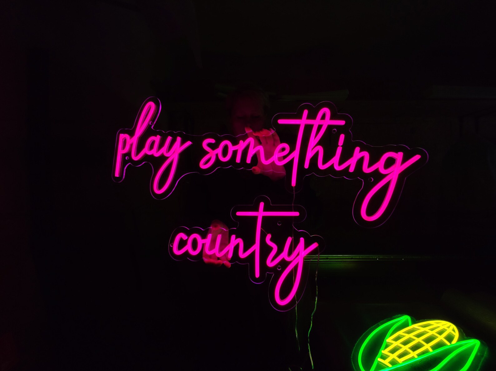 Play Something Country Neon Sign, Music Neon Light, Play Led Light ...