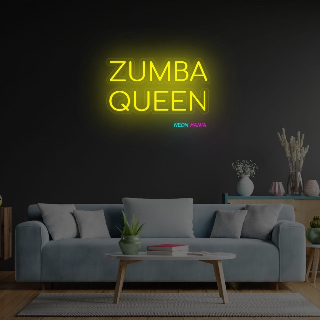 Zumba Queen Neon Sign. Zumba Club Led Decor. Dance Neon Light. Zumba ...