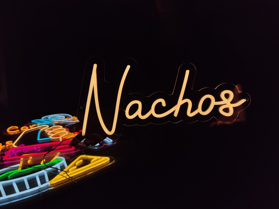 Nachos Neon Sign Nachos Neon Light Mexican Nachos Light - Etsy