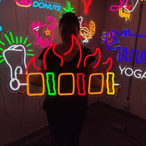 Barbecue Neon Sign, Kebab Led Sign, Hot Meat Neon Light, BBQ Led Light ...
