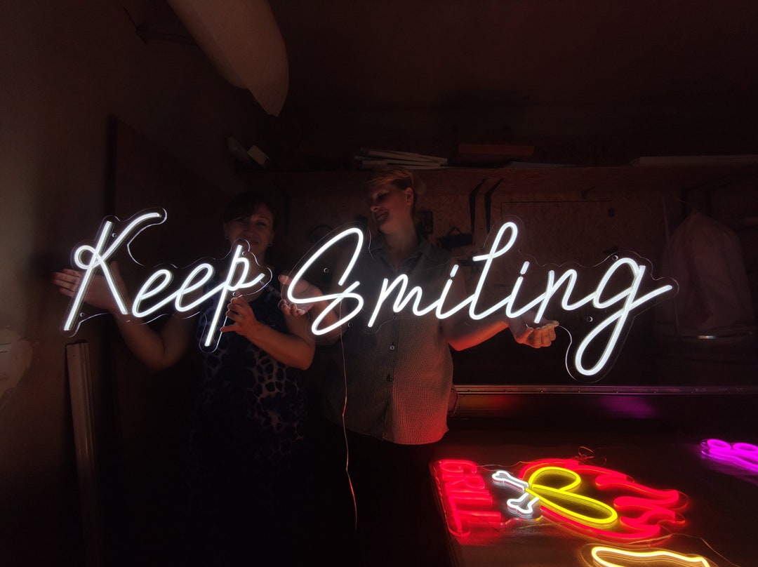 Keep Smiling Neon Sign, Keep Smiling Led Light, Dental Clinic Led Decor ...