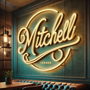 Custom Name Neon Sign. Nursery Led Decor. Rennedy, Amelia, William ...