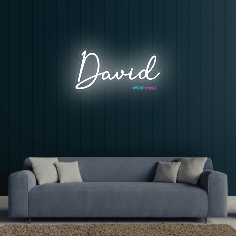 David Name Neon Sign David Led Neon Sign Custom Name Neon - Etsy
