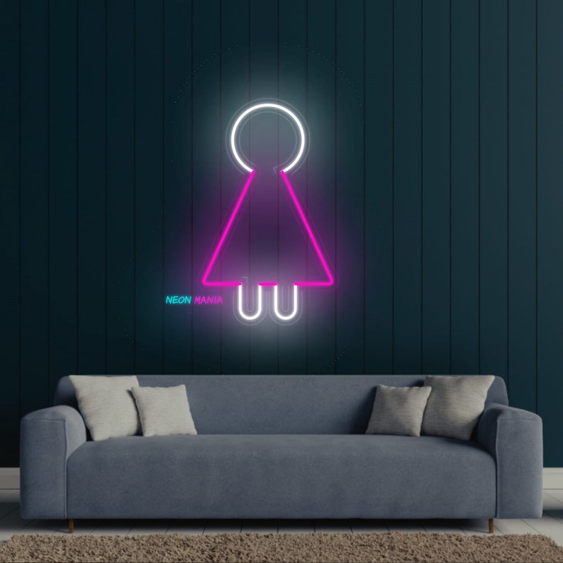 Toilet Neon Sign Woman or Man WC Signs Led Neon Custom - Etsy