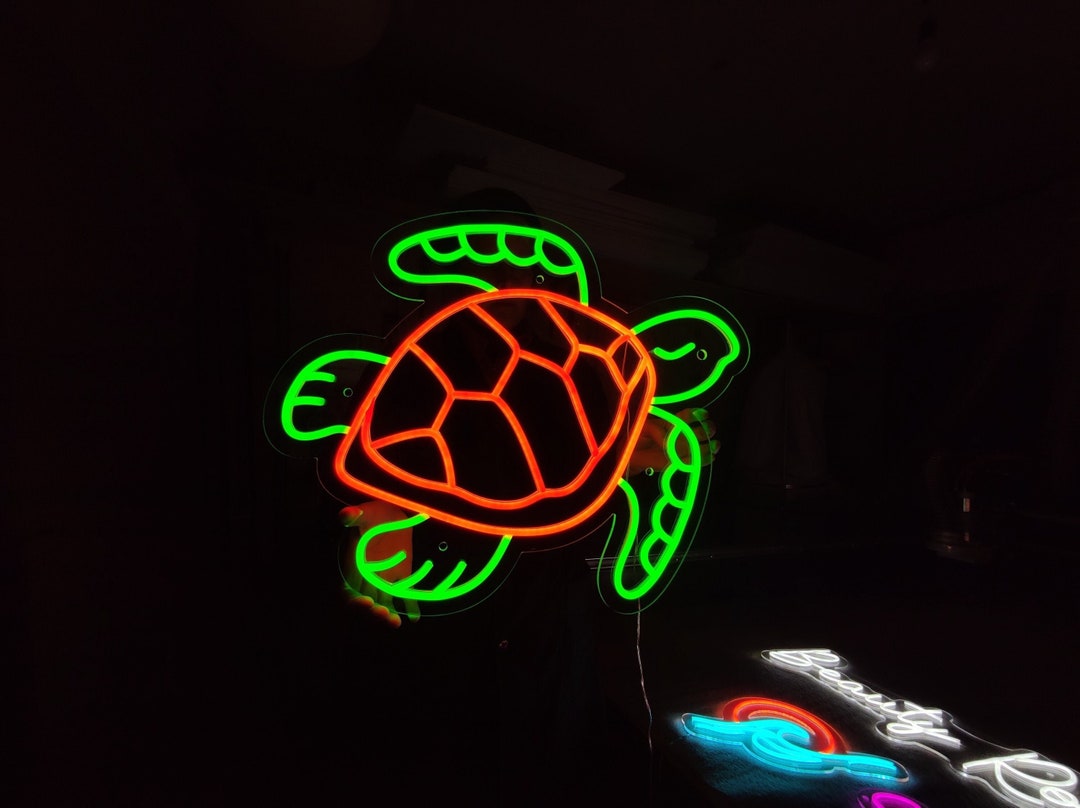 Turtle Neon Sign, Underwater Animal Neon Light, Sea Animal Led Light ...