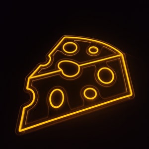 Cheese Neon Sign, Piece of Cheese Led Light, Food Neon Lights, Dairy ...