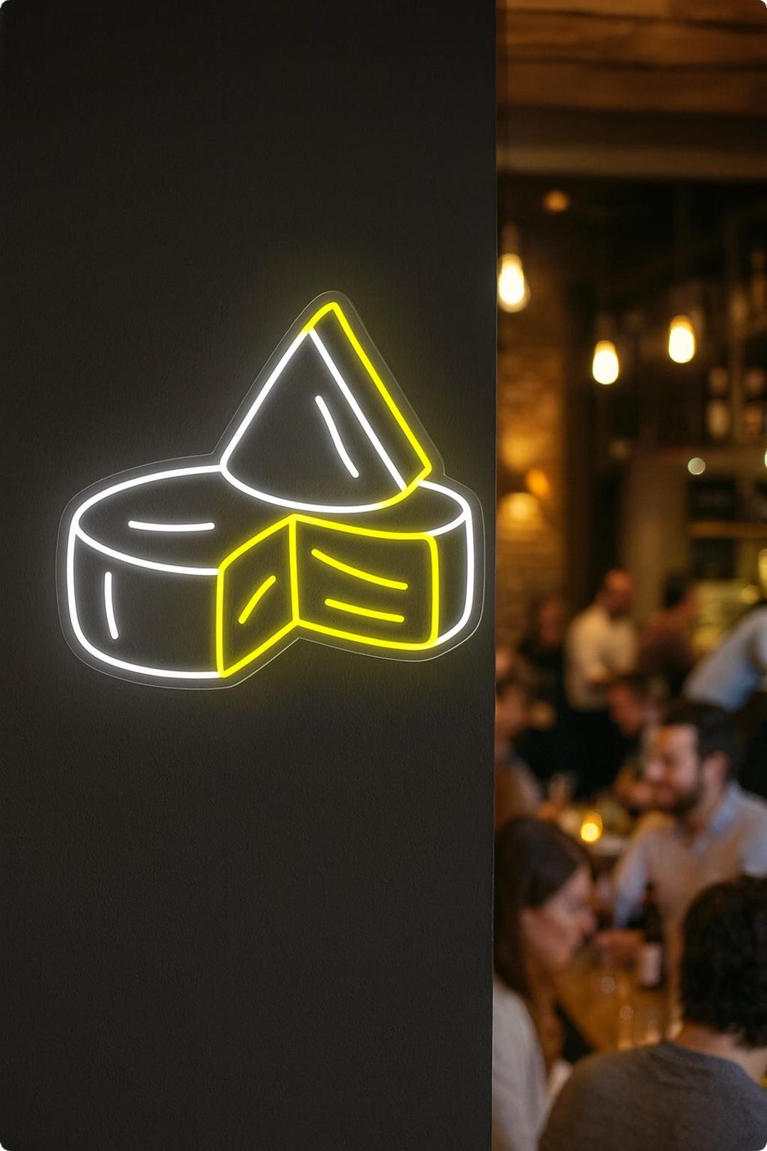 Camembert Cheese Neon Sign: Light up Your Cheese Shop. Cheese Light ...