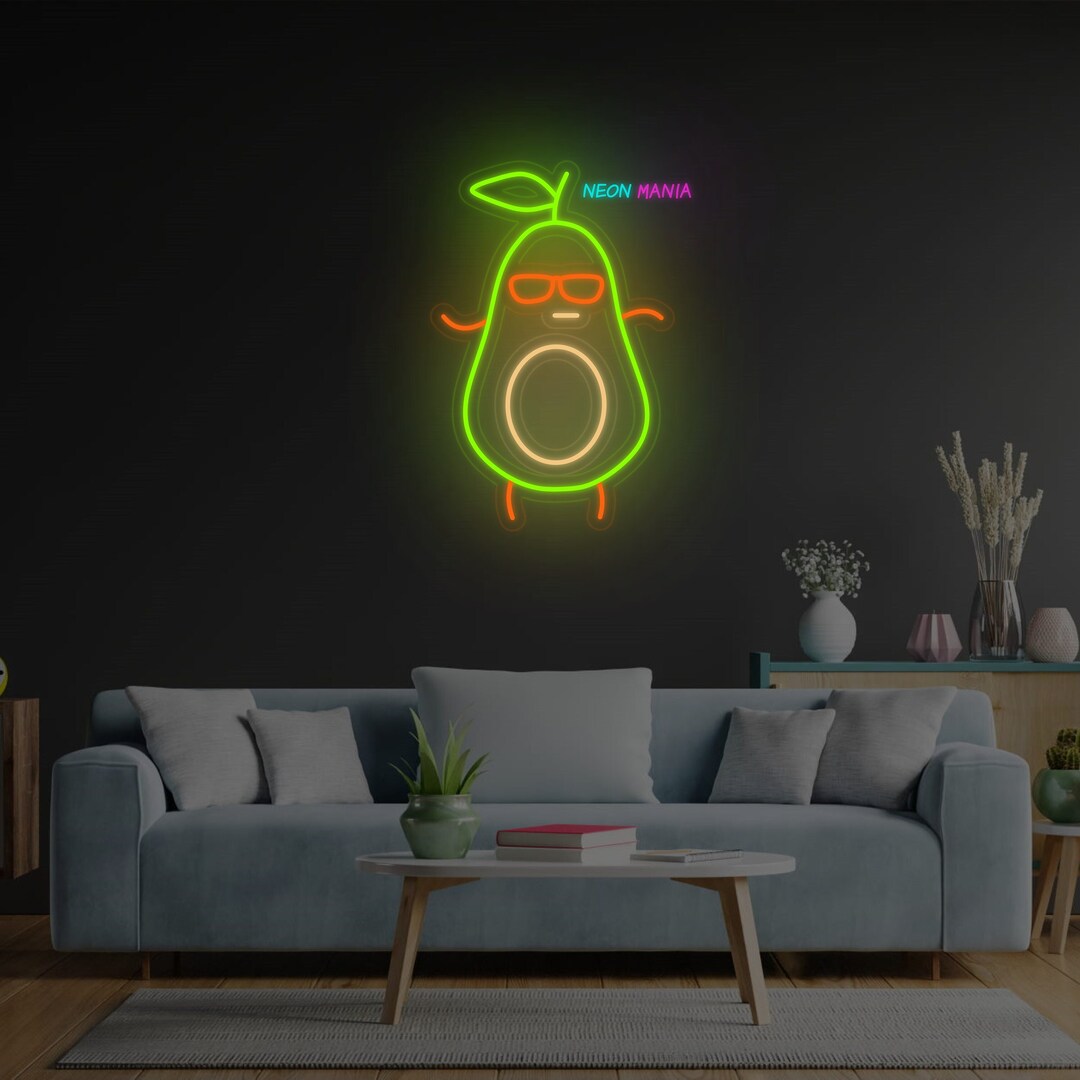 Dancing Avocado Neon Sign: Light up Your Kitchen. Fruit Light Sign - Etsy