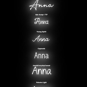 Anna Name Neon Sign, Anna Led Neon Sign, Custom Name Neon Sign, Kids ...