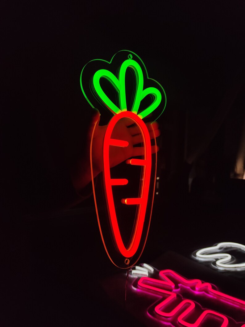 Carrot Neon Sign Vegetable Neon Light for Kitchen Decor - Etsy