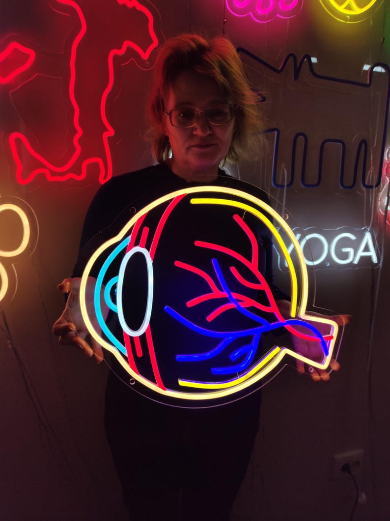 Human Eye Anatomy Neon Sign: Light up Your Ophthalmologist's Office ...