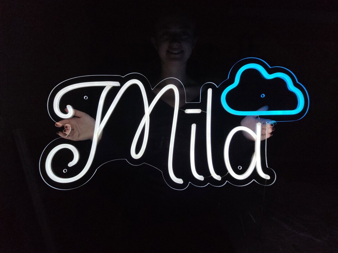 Emily Name Neon Sign, Mila Led Neon Sign, Custom Name Neon Sign, Kids ...