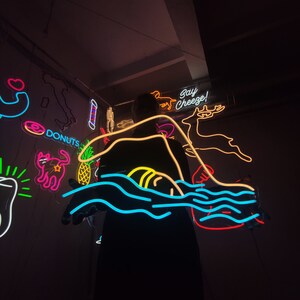 Swimming Man Neon Sign, Swimmer Led Neon, Swimming Pool Led Light ...