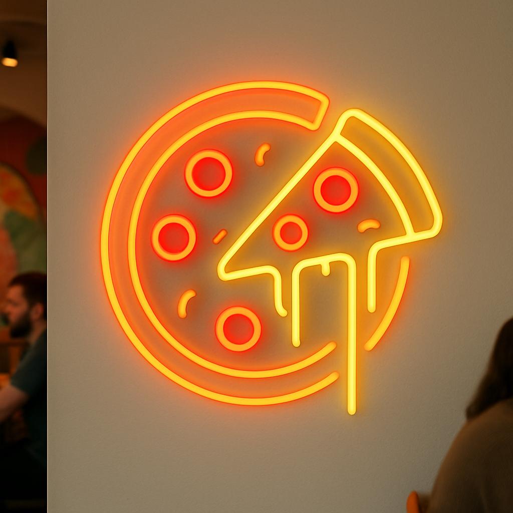 Pizza Neon Sign. Pizzeria Light. Restaurant Led Sign. Gift Idea Chef ...