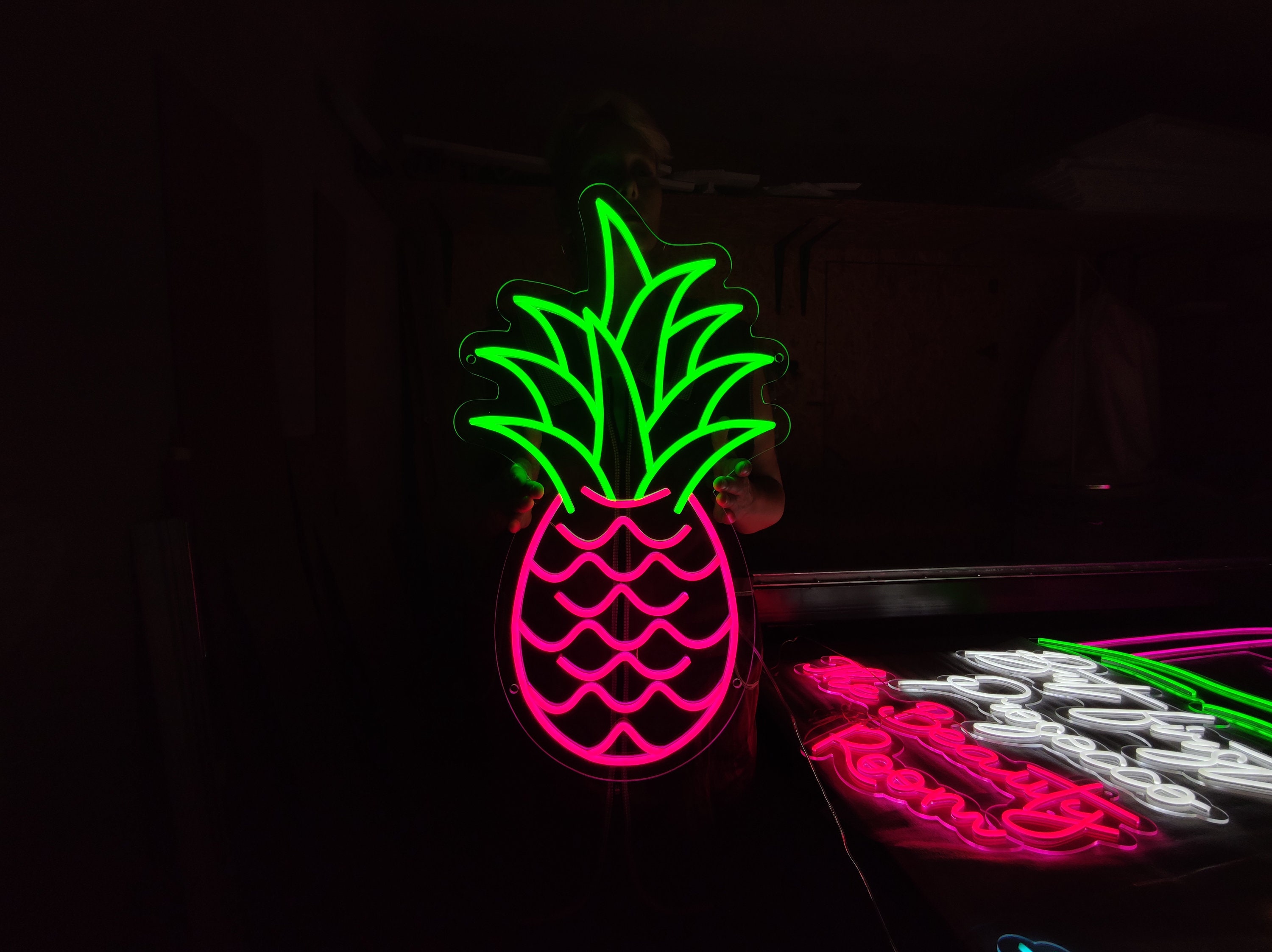 Fruit Neon Sign, Pineapple Neon Sign, Ananas Light Sign, Custom Fruit ...