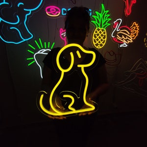 Dog Neon Sign, Animal Neon Light, Pet Led Light, Custom Dog Led Sign ...