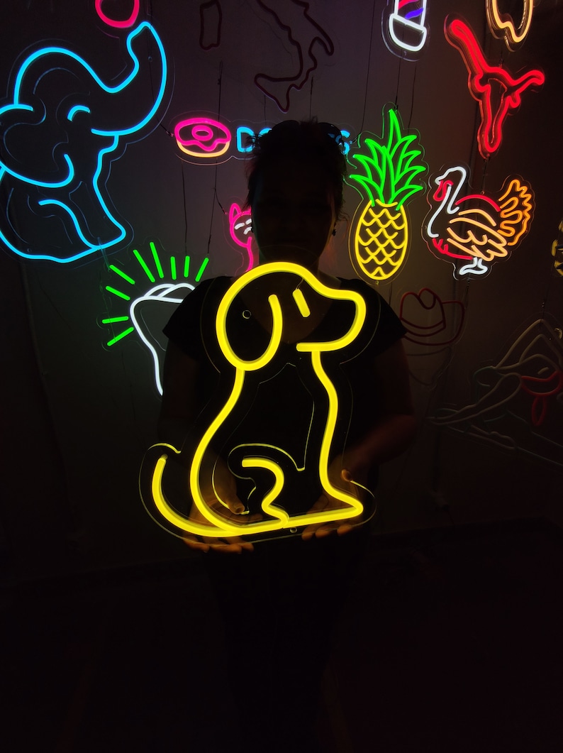 Dog Neon Sign, Animal Neon Light, Pet Led Light, Custom Dog Led Sign ...